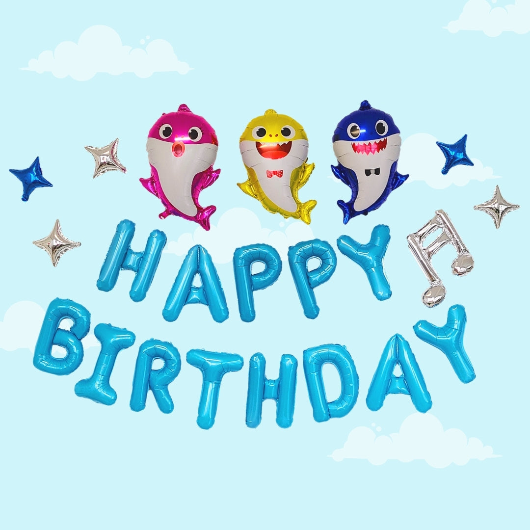 Birthday decoration (Baby Shark Basic) – PartyPro.nl